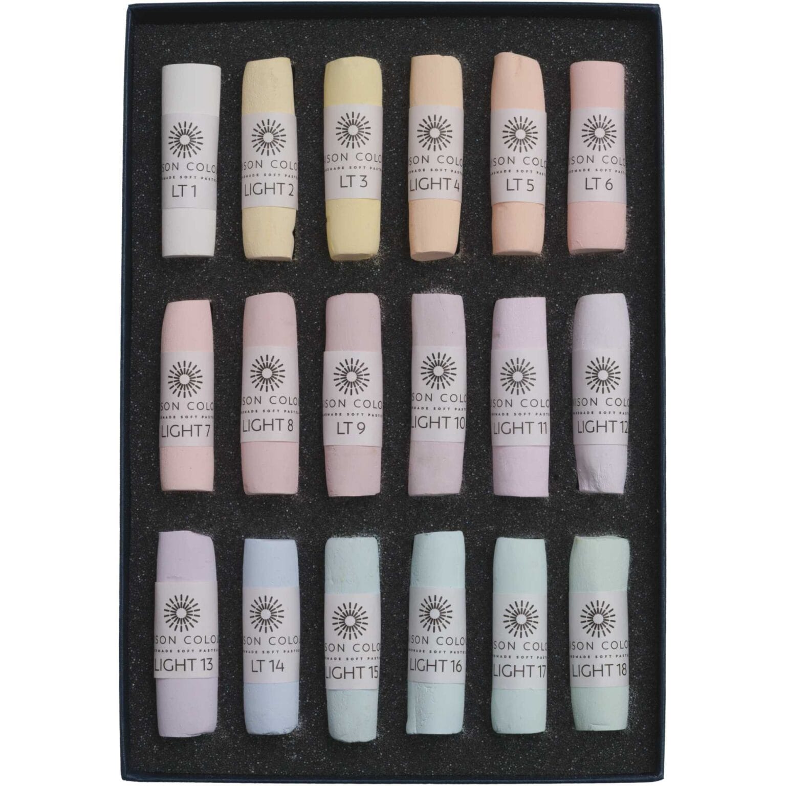 Light 1-18 Small Stick Soft Pastel Set | Unison Colour Soft Pastels