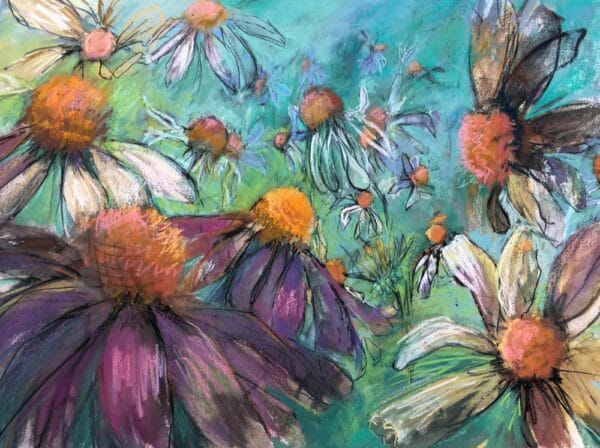 Abstract Flowers: Soft Pastel with Mixed Media Walk Through, by Judy ...