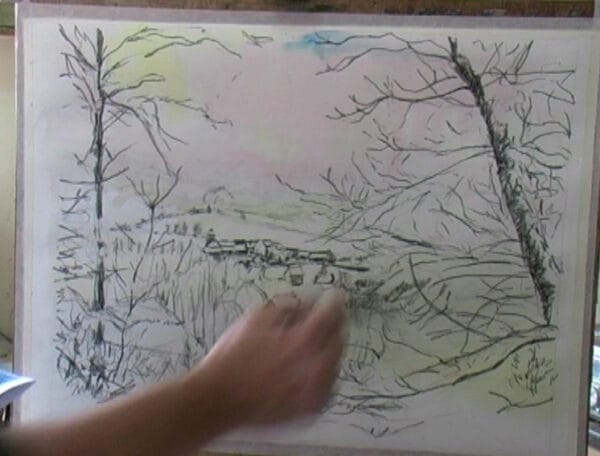 Watercolour, Black Chinagraph Pencil & Soft Pastels, by Peter Wood ...