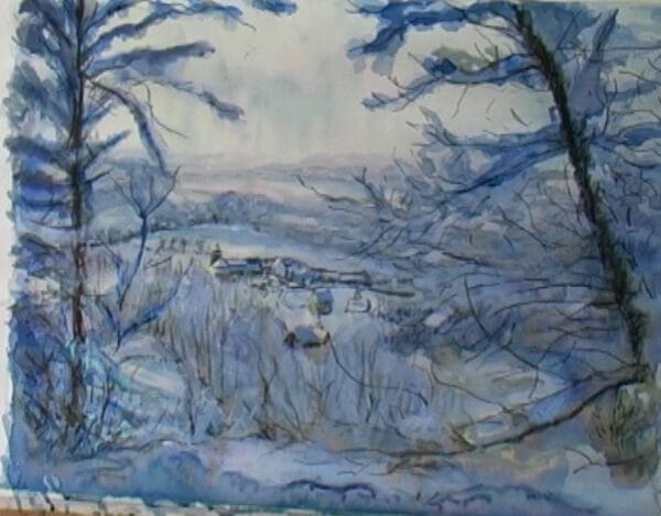 Watercolour, Black Chinagraph Pencil & Soft Pastels, by Peter Wood ...